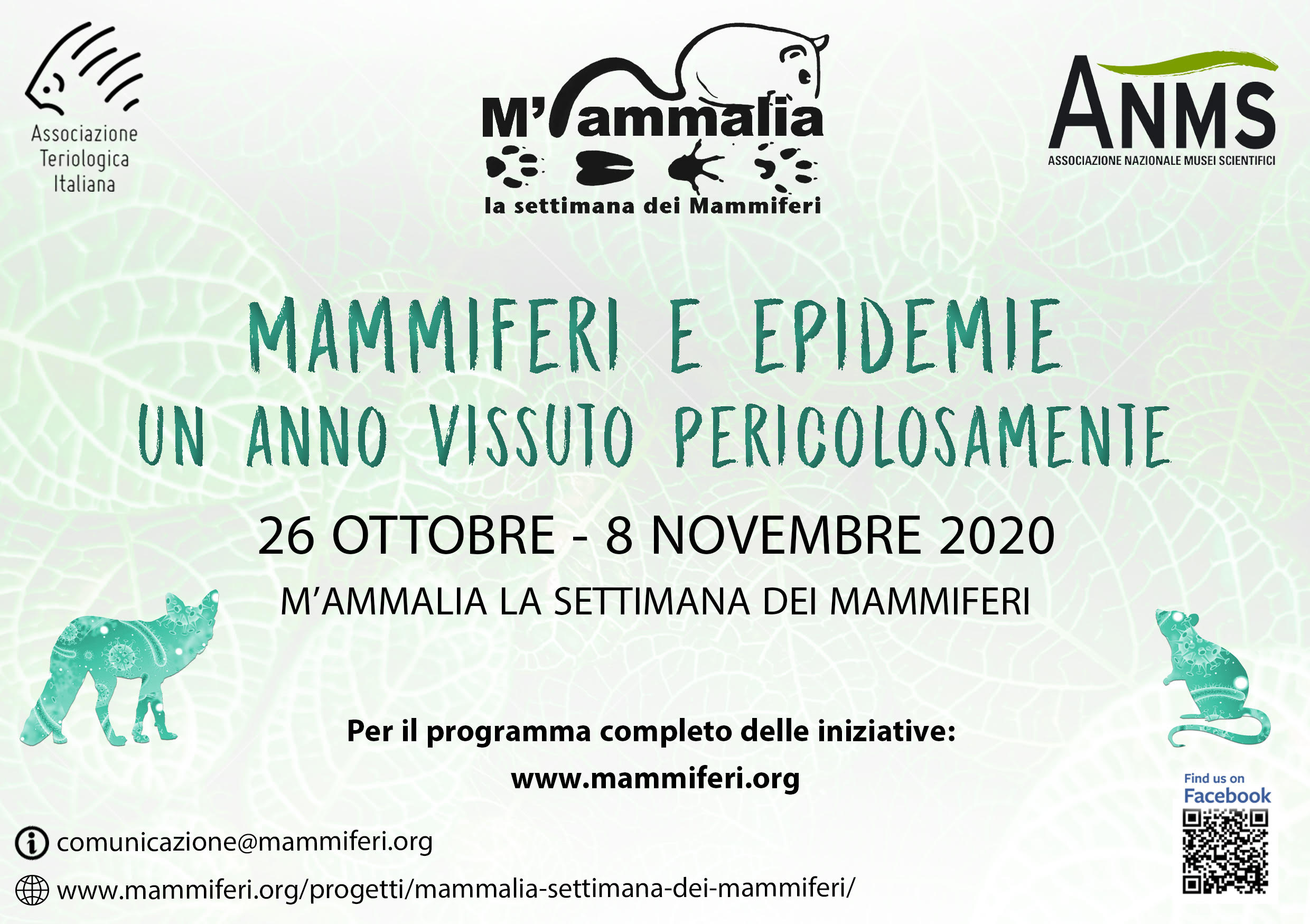 M'ammalia 2020 - Mammiferi ed epidemie: un anno vissuto pericolosamente